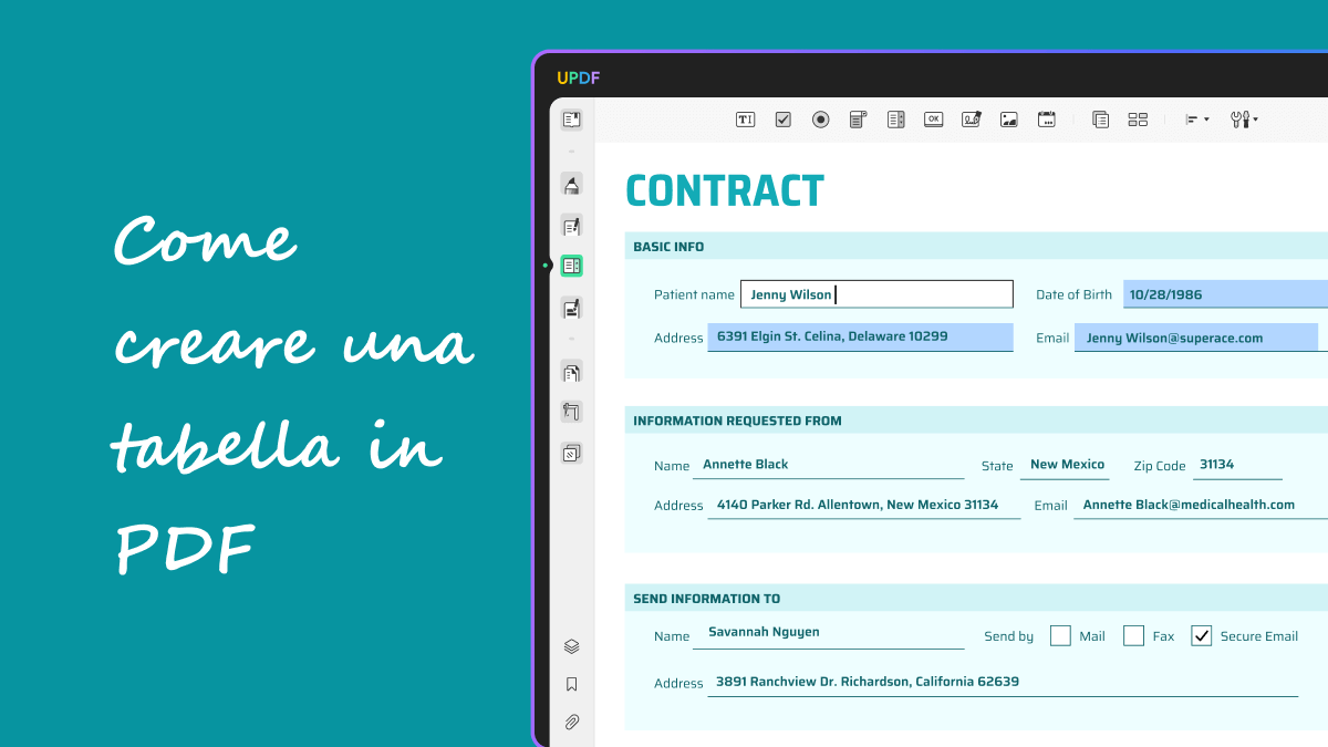 Come creare una tabella in PDF nel 2025 | UPDF