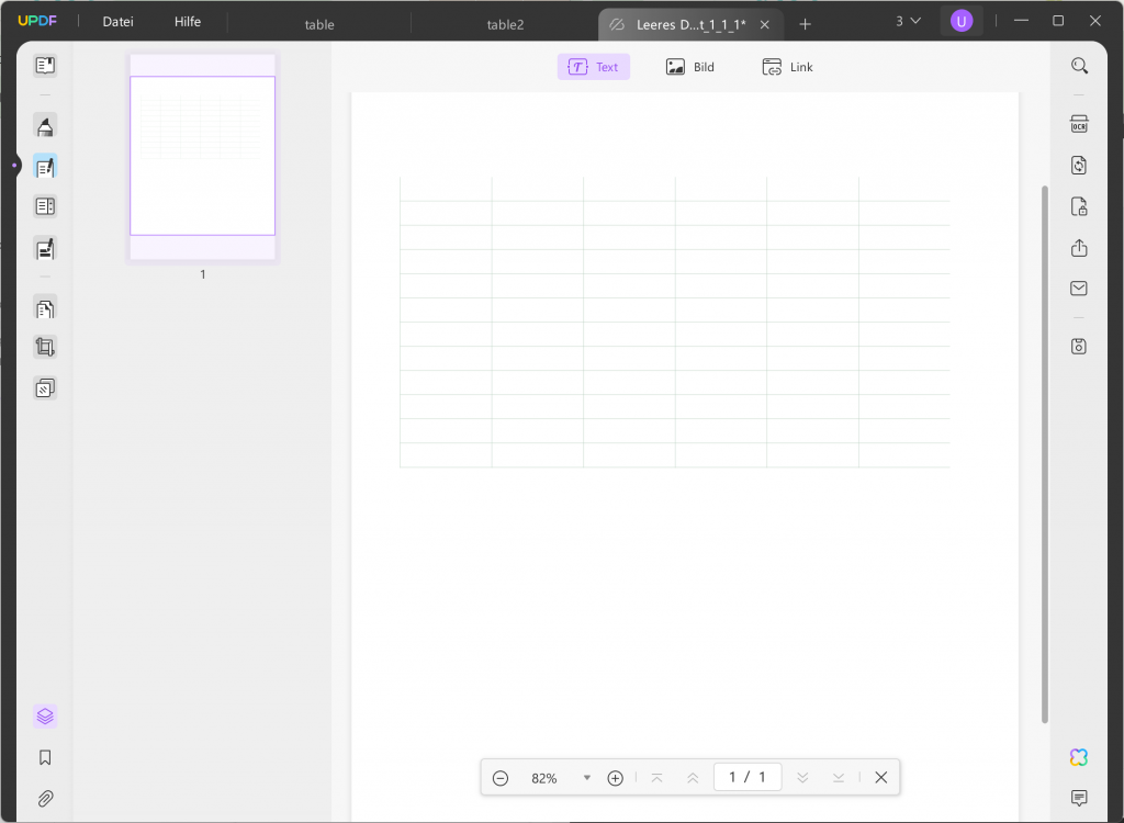 Wie erstellen Sie eine Tabelle in PDF - Die Anleitung | UPDF