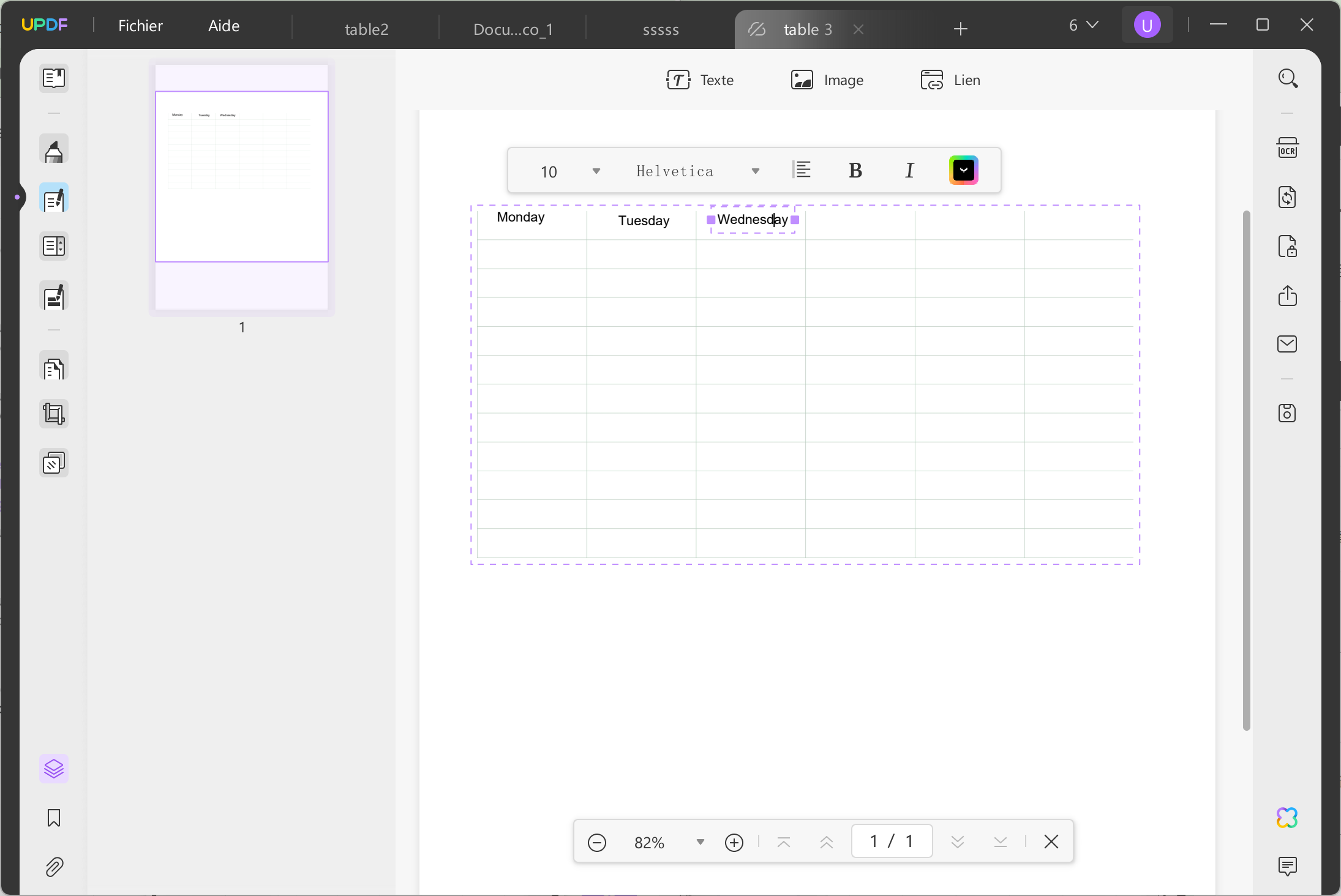 Comment créer un tableau dans un PDF ? (Guide ultime) | UPDF