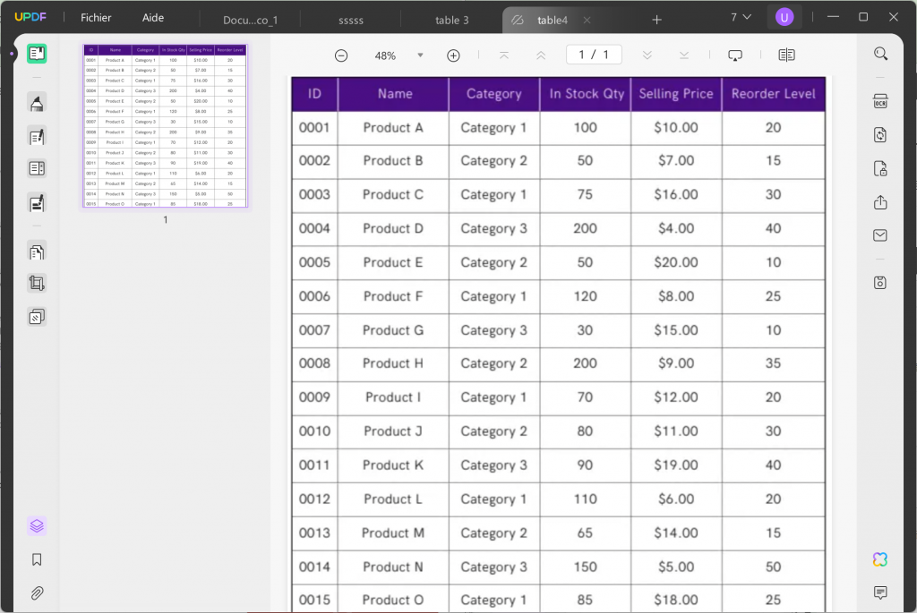 Comment créer un tableau dans un PDF ? (Guide ultime) | UPDF