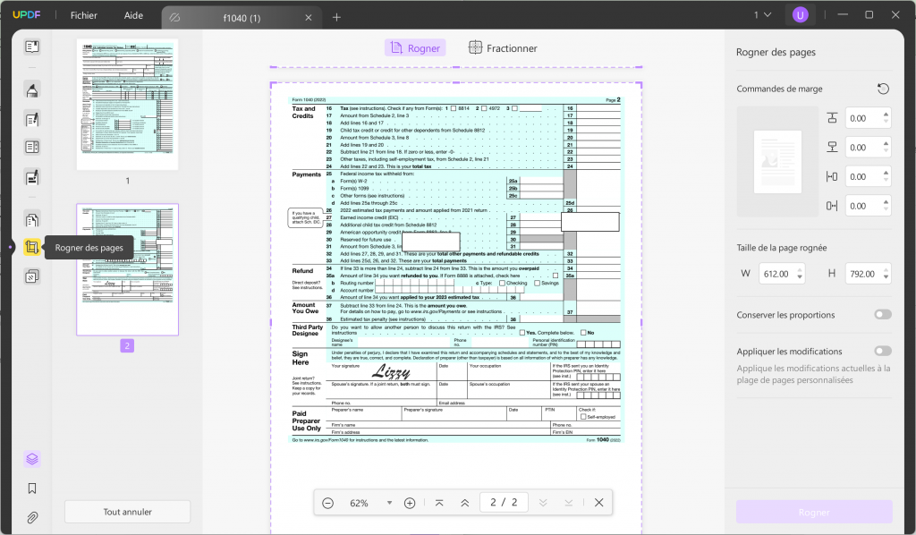 Comment rogner une signature à partir d'un PDF ? | UPDF