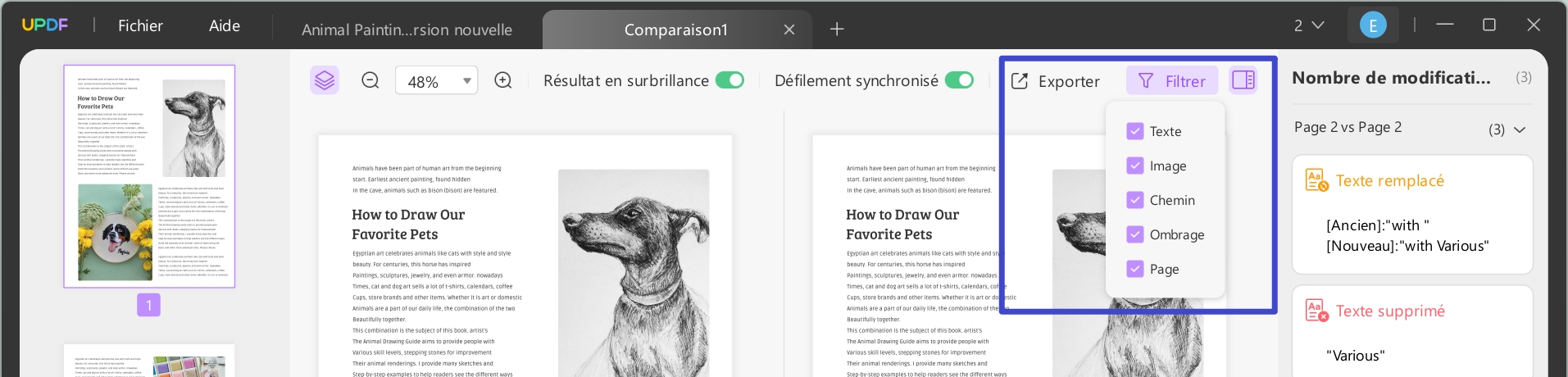 3 façons simples de comparer des documents PDF | UPDF
