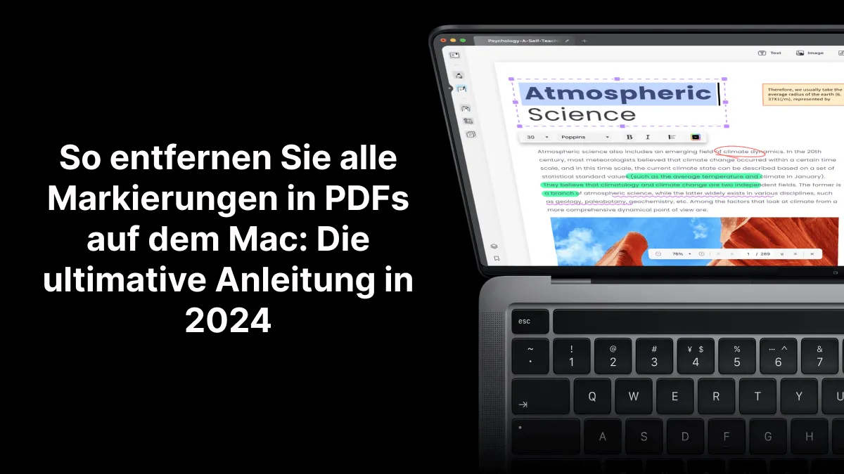 Alle Markierungen und Notizen in PDFs auf Mac entfernen | UPDF