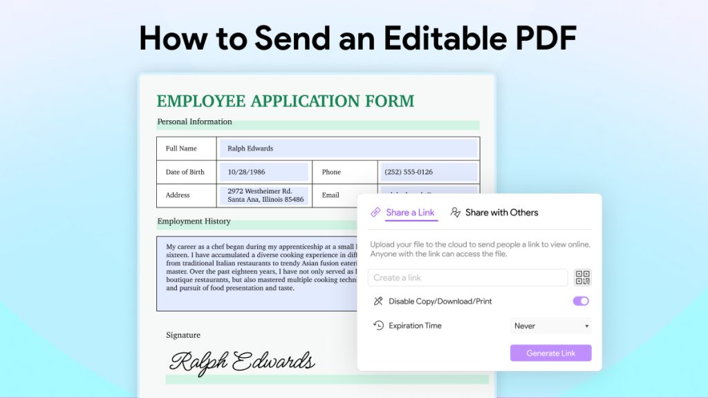 Effective Ways Explaining How to Send Editable PDF - UPDF