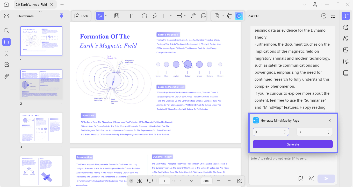 Convert PDFs to Mind Map Using UPDF AI | UPDF User Guide