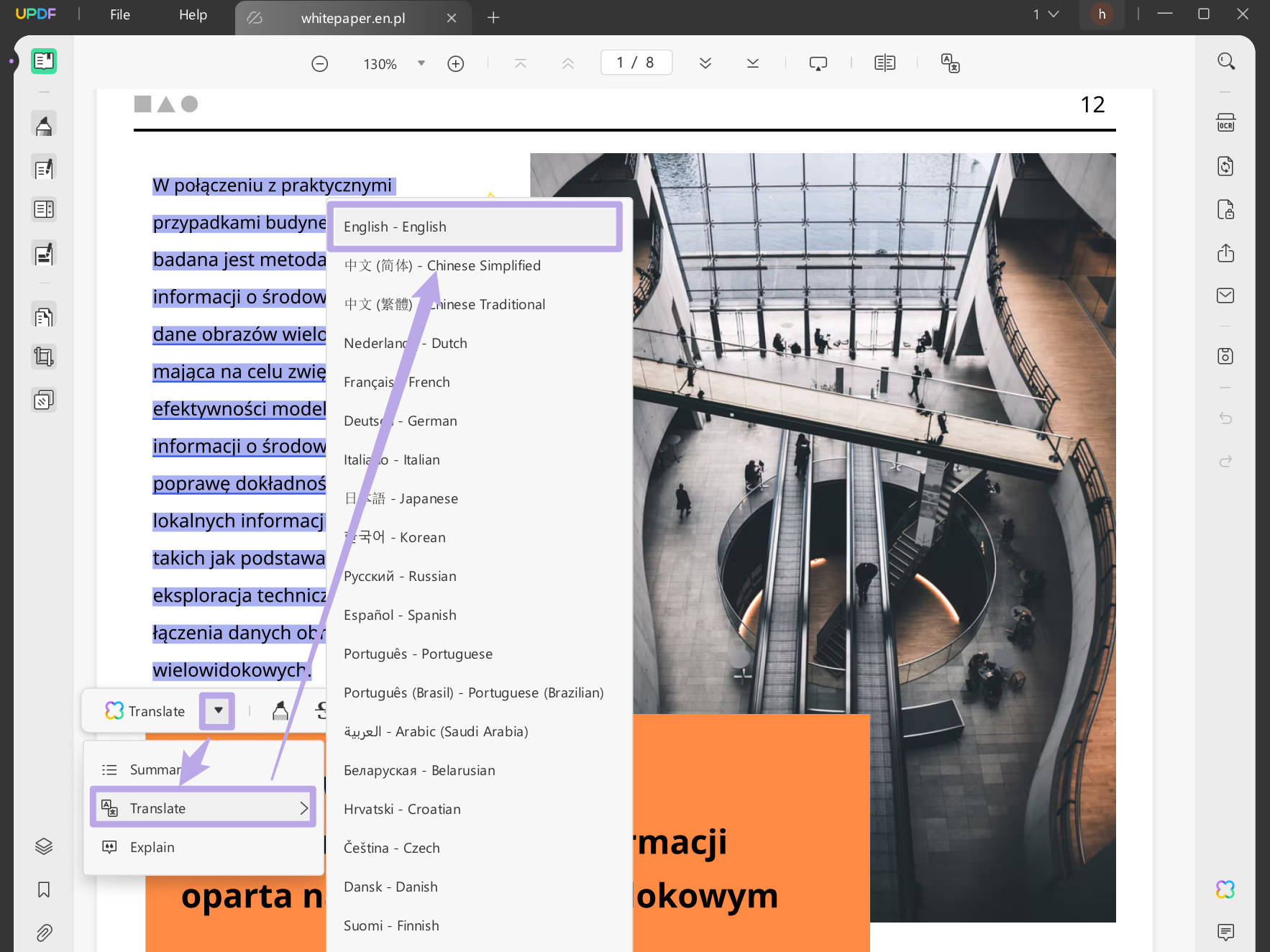 Effortless Polish to English PDF Translation - UPDF