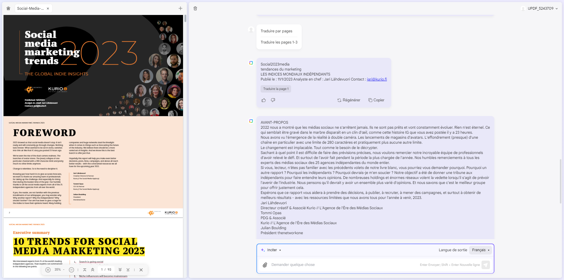 Discuter avec un PDF : résumer, traduire et expliquer les PDF - UPDF