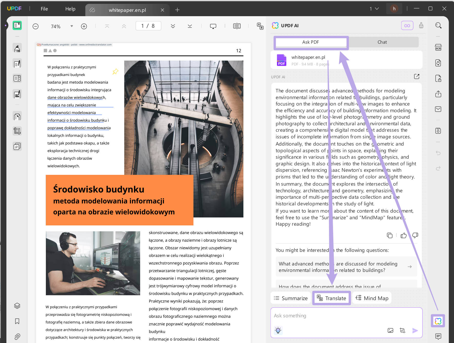 Effortless Polish to English PDF Translation - UPDF