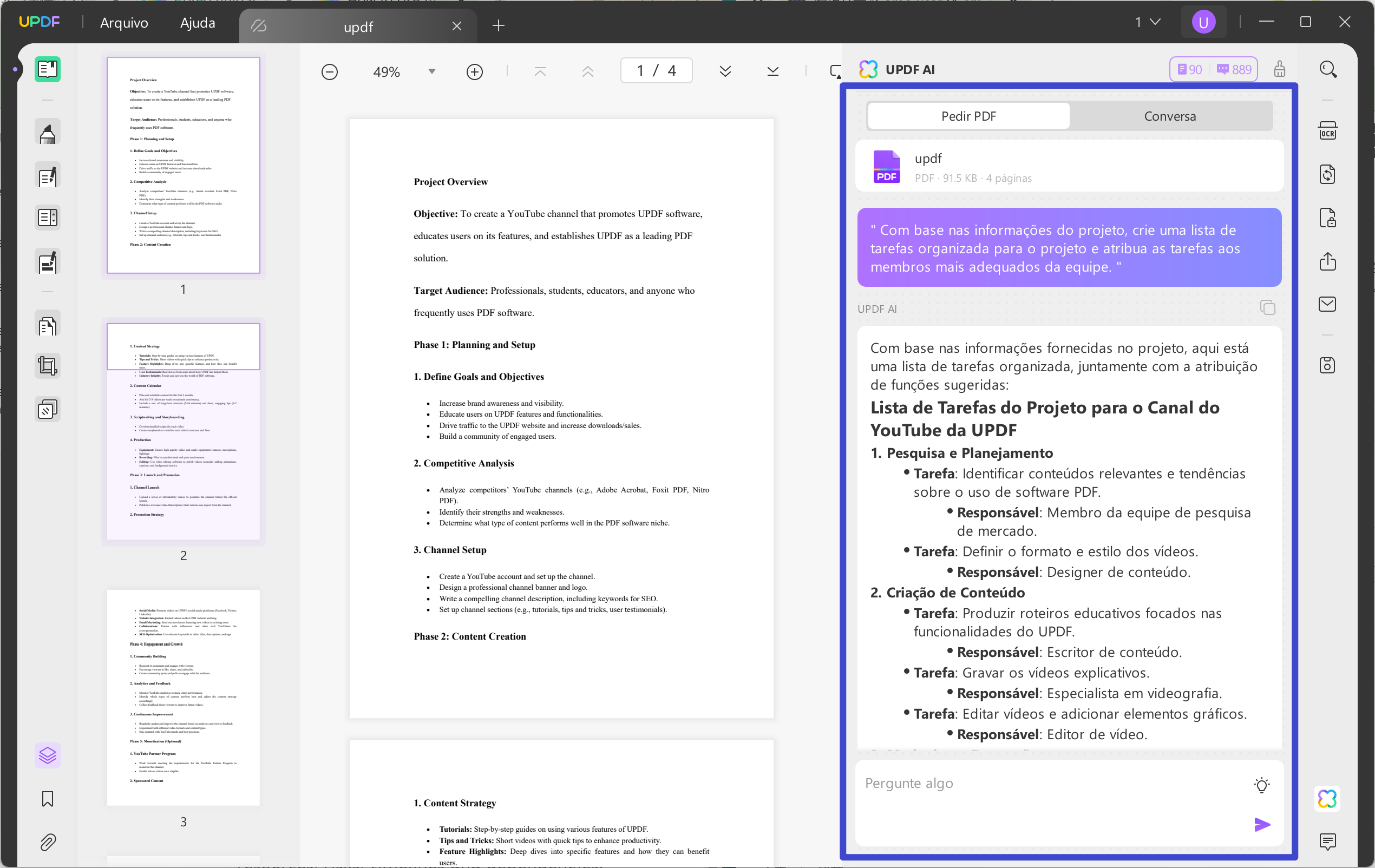 Como utilizar a IA na gestão de projetos? (4 cenários) | UPDF