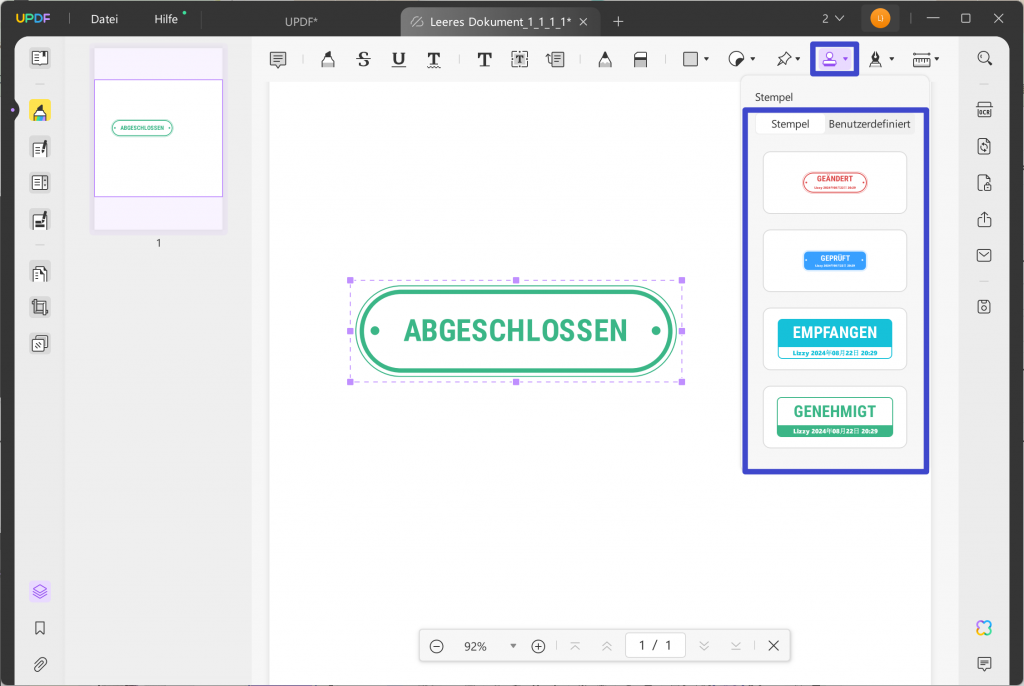 Wie erstelle ich einen Stempel in Adobe? - Die Anleitung | UPDF