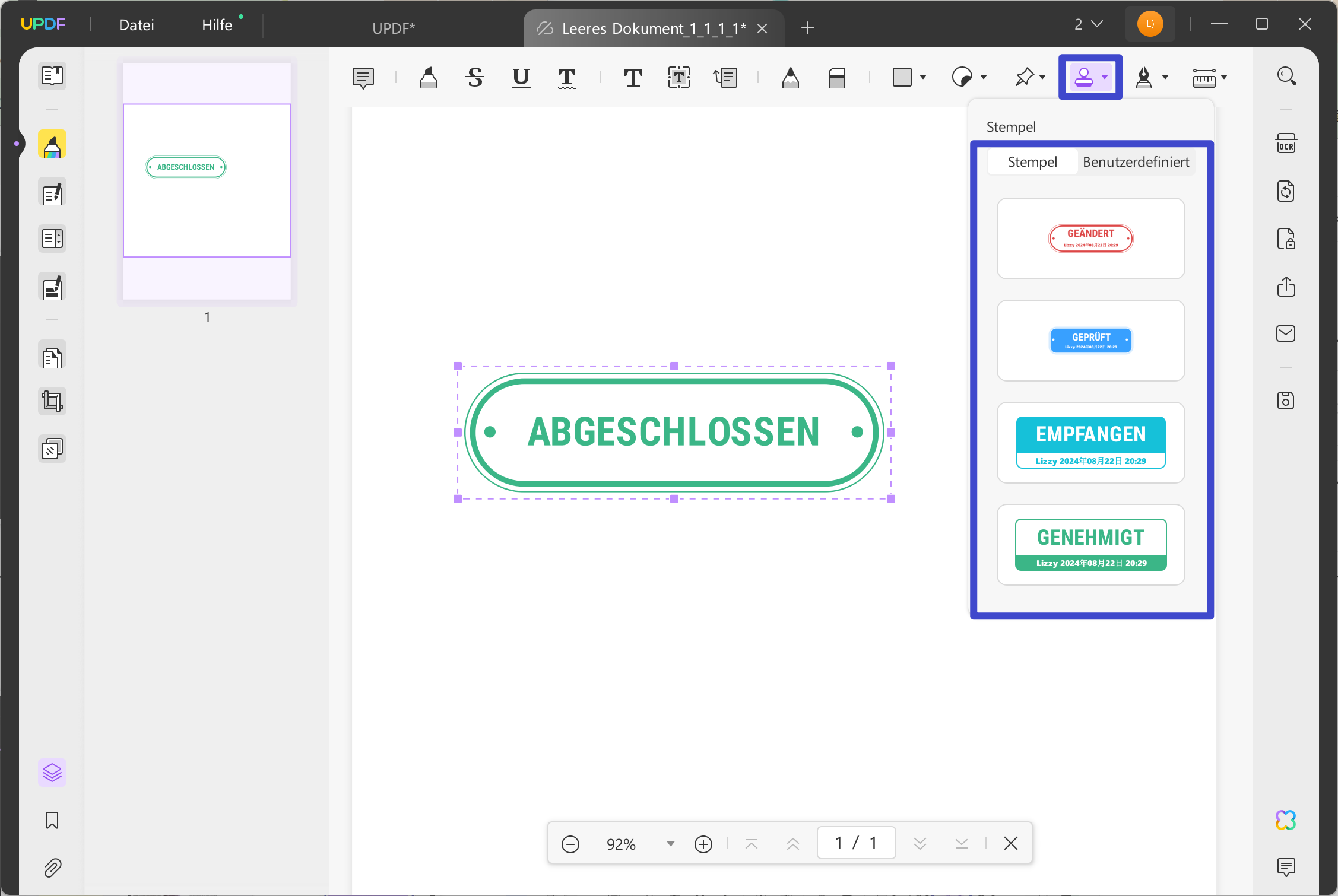 Wie erstelle ich einen Stempel in Adobe? - Die Anleitung | UPDF
