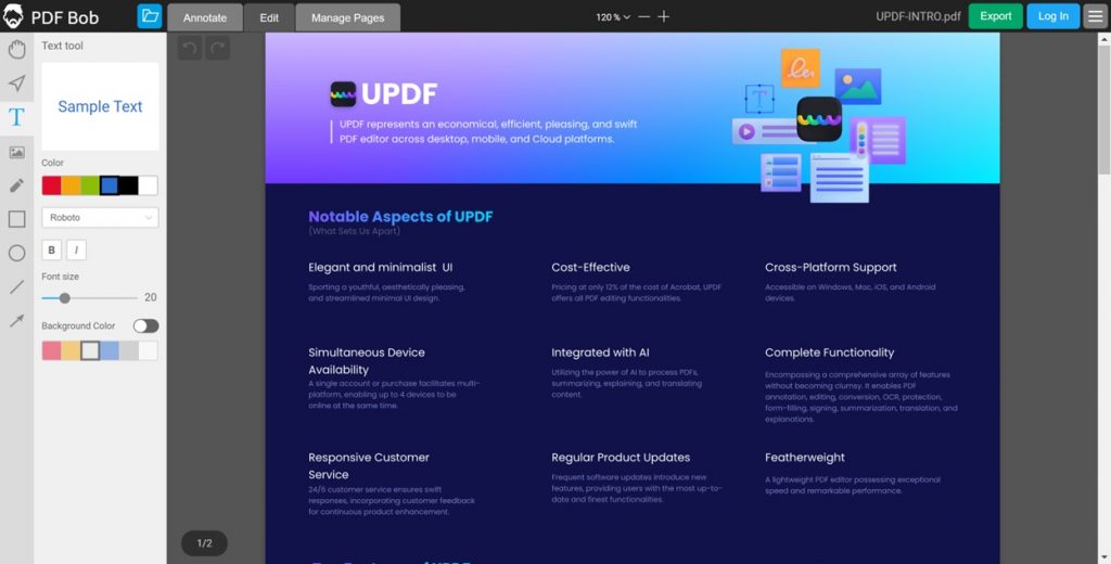 Discover PDF Bob's Features and Top Alternatives - UPDF