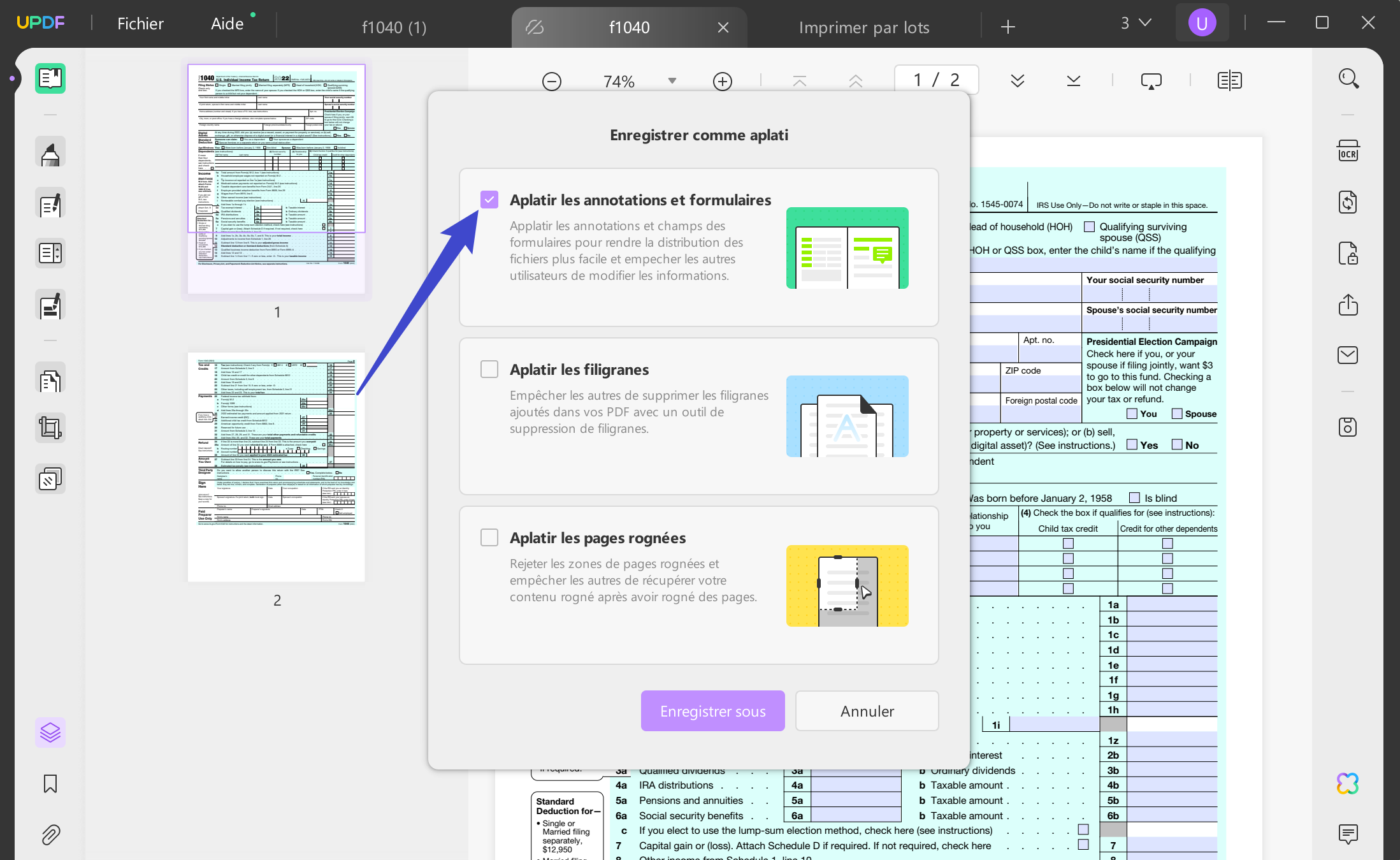 Comment convertir un PDF remplissable en PDF standard | UPDF