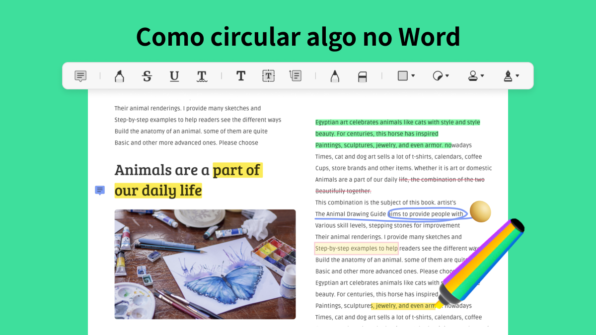 [Mais recente] Como circular algo no Word: texto e imagem | UPDF