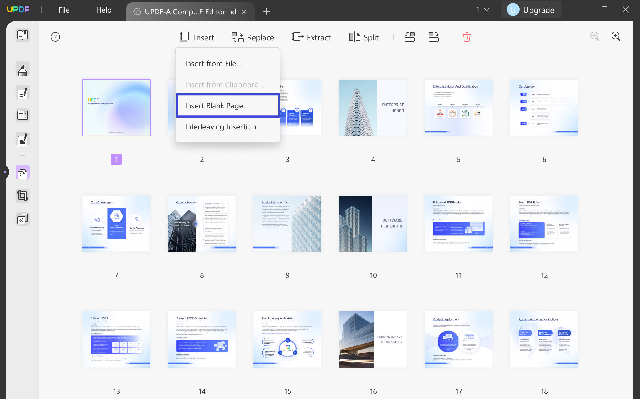 Insert PDF Pages Online Tools to Organize Documents | UPDF