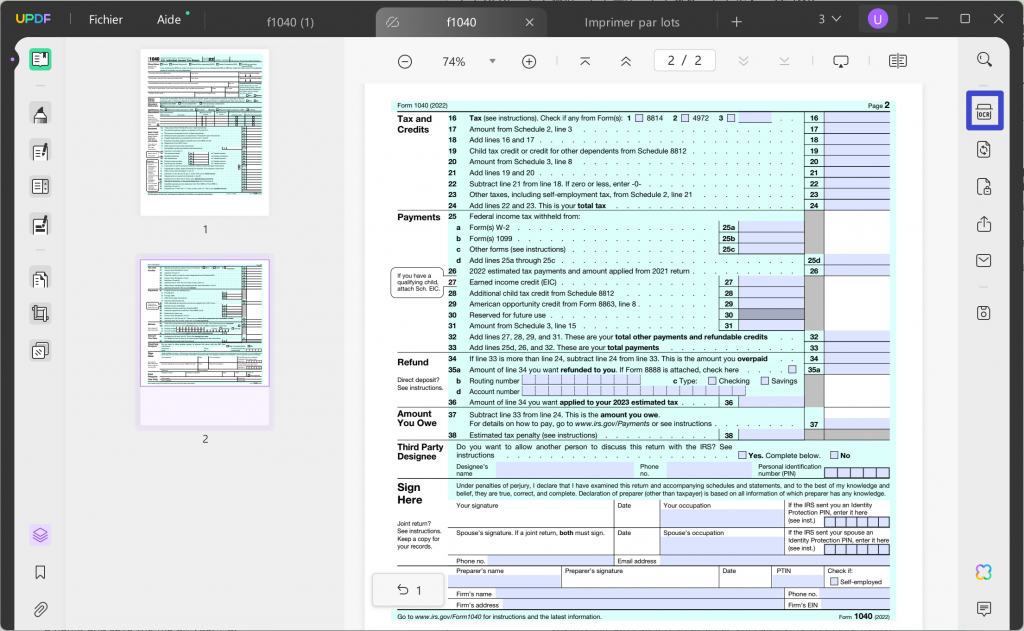 Comment convertir un PDF remplissable en PDF standard | UPDF