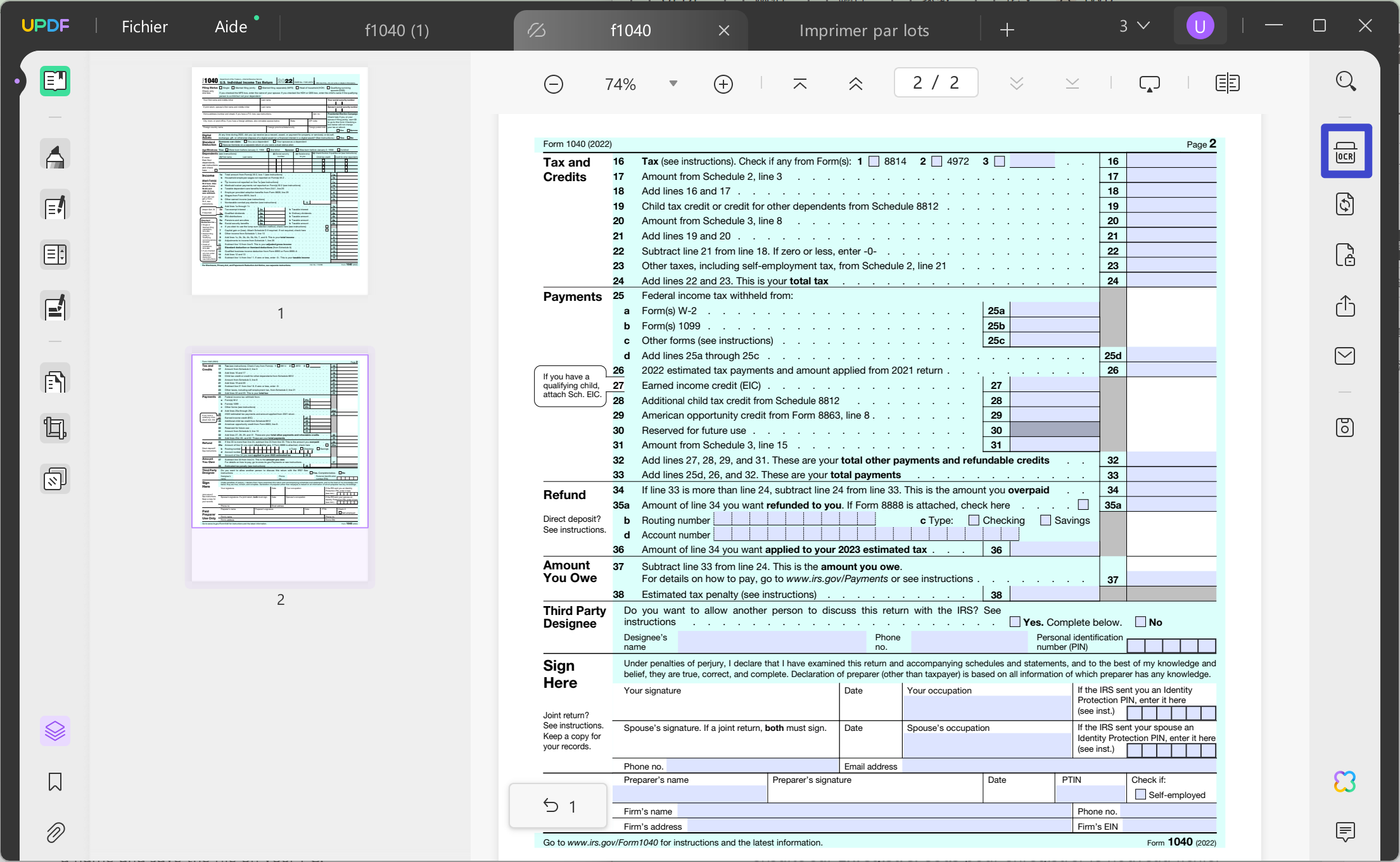 Comment convertir un PDF remplissable en PDF standard | UPDF