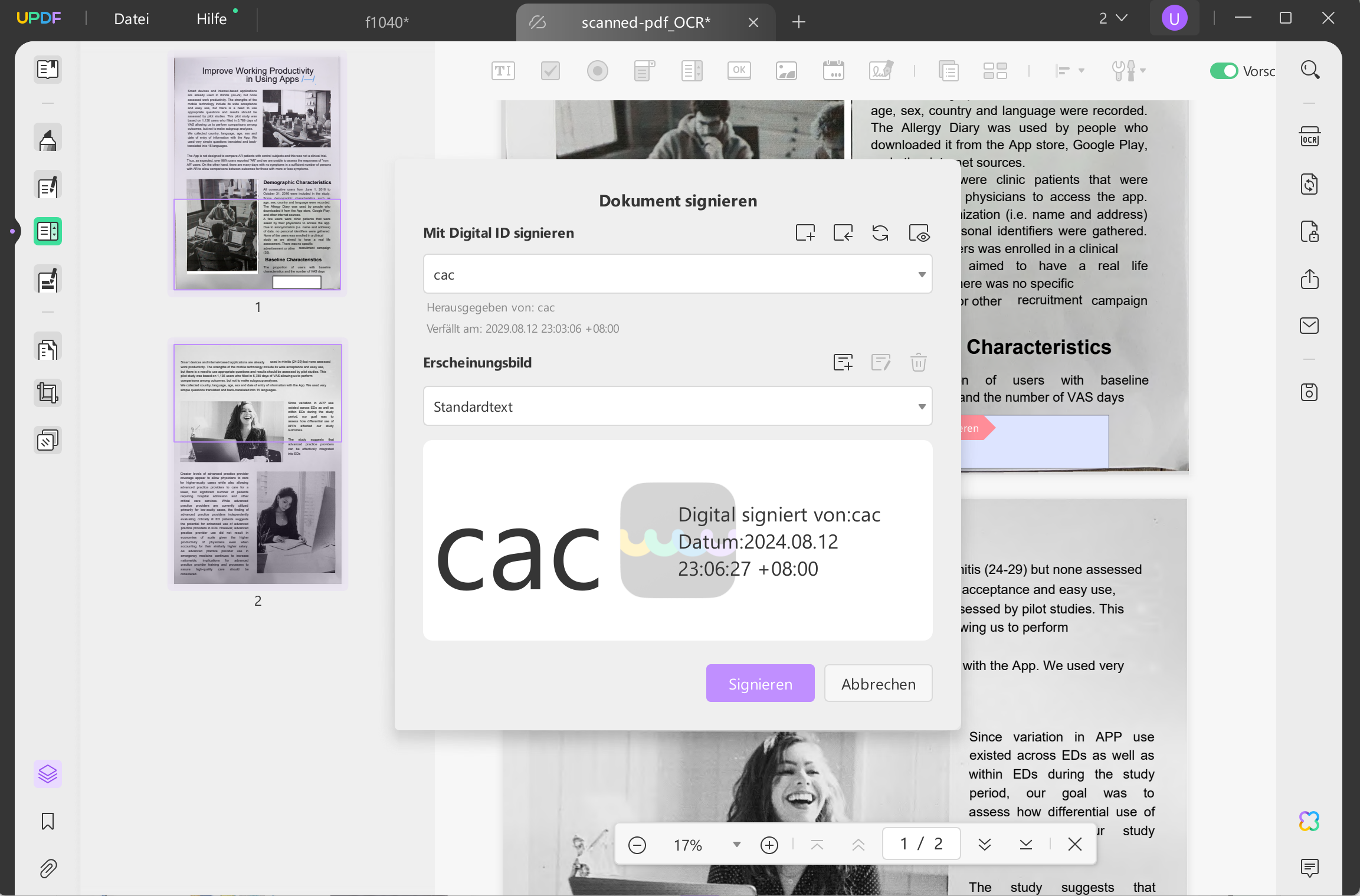 So signieren Sie PDFs mit CAC. (Mit/ohne Adobe) | UPDF