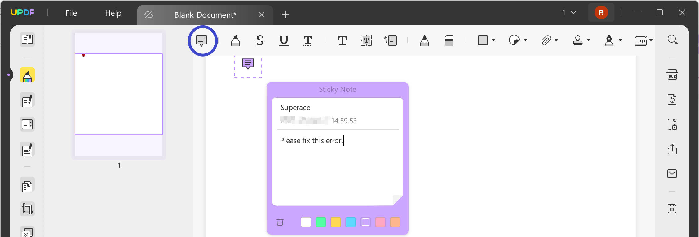 Add Comments to PDF in UPDF | User Guide