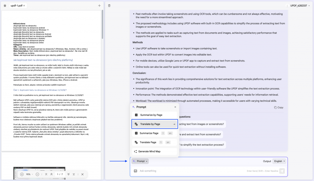 Translate PDF from Czech to English: 4 Easy Ways | UPDF