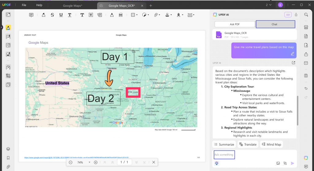 Easily Convert Google Map to PDF for Offline Access - UPDF
