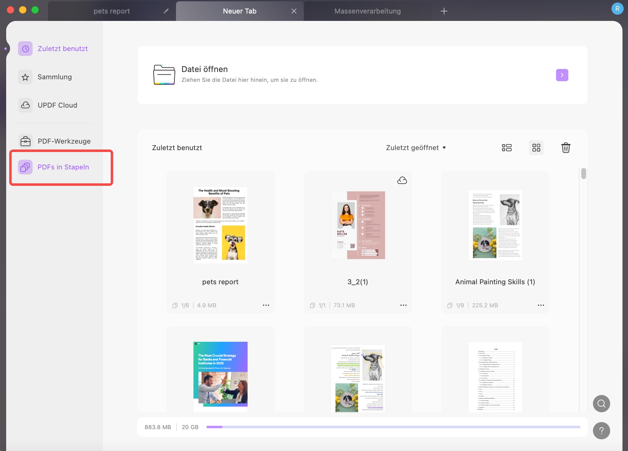 Stapelverarbeitung von PDFs mit UPDF für Mac | UPDF