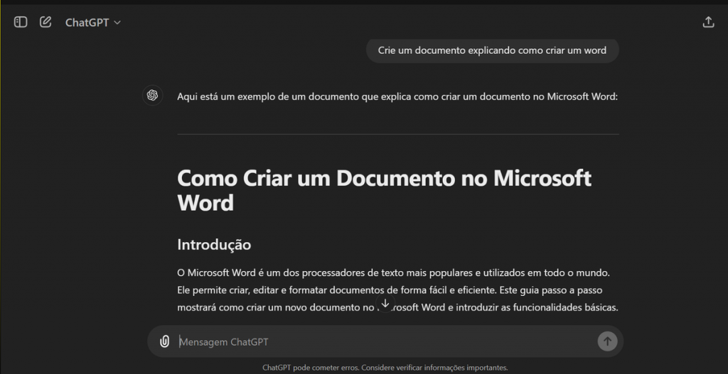 ChatGPT Alpha: upload, ler e criar documentos de palavras | UPDF