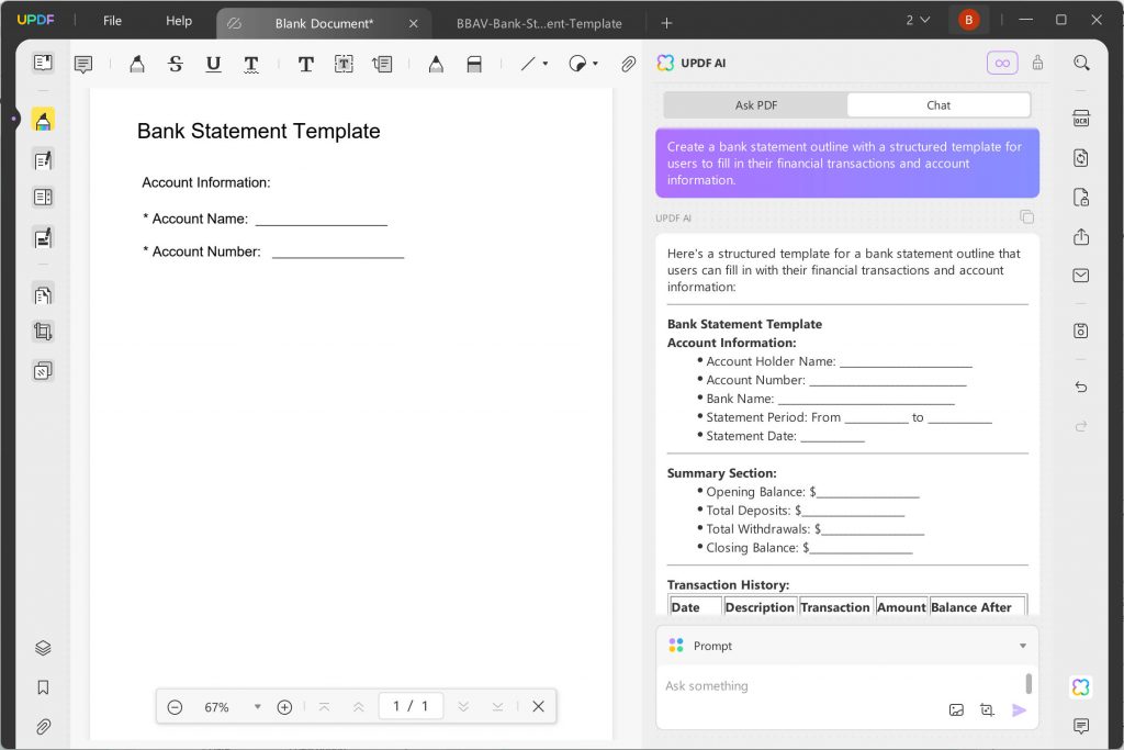 How to Make a Bank Statement PDF with 3 Best Methods | UPDF