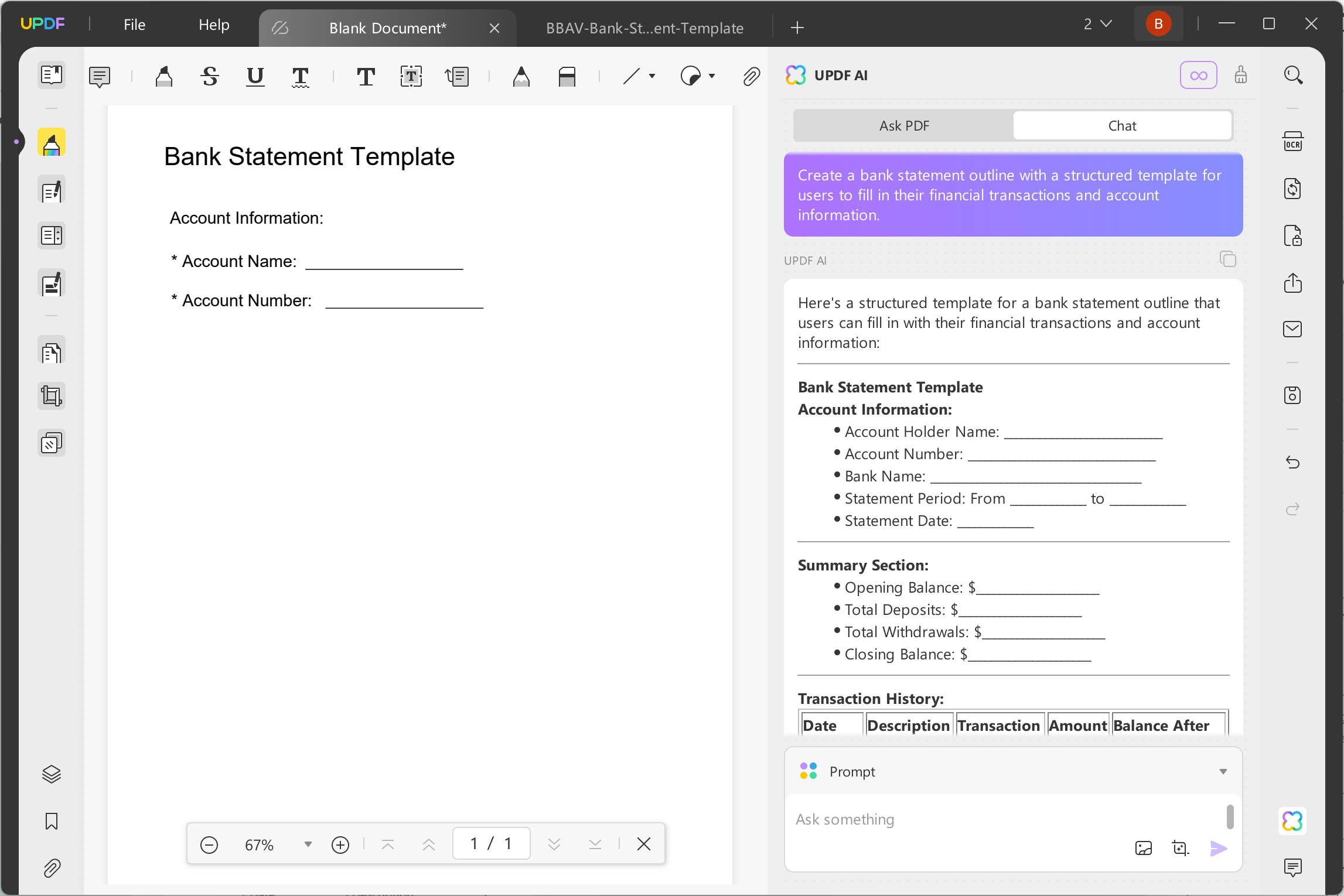 How to Make a Bank Statement PDF with 3 Best Methods | UPDF