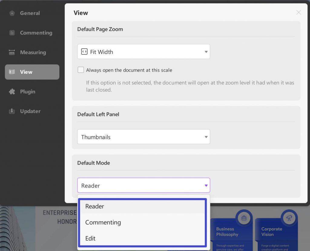 Set Preferences for UPDF on Windows | User Guide Set Preferences for UPDF on Windows | User Guide