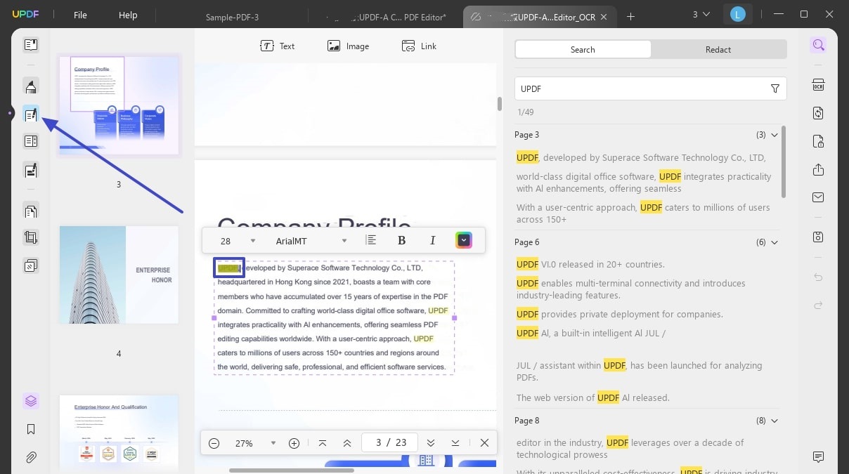 Guide on Using Find and Replace in PDF - UPDF