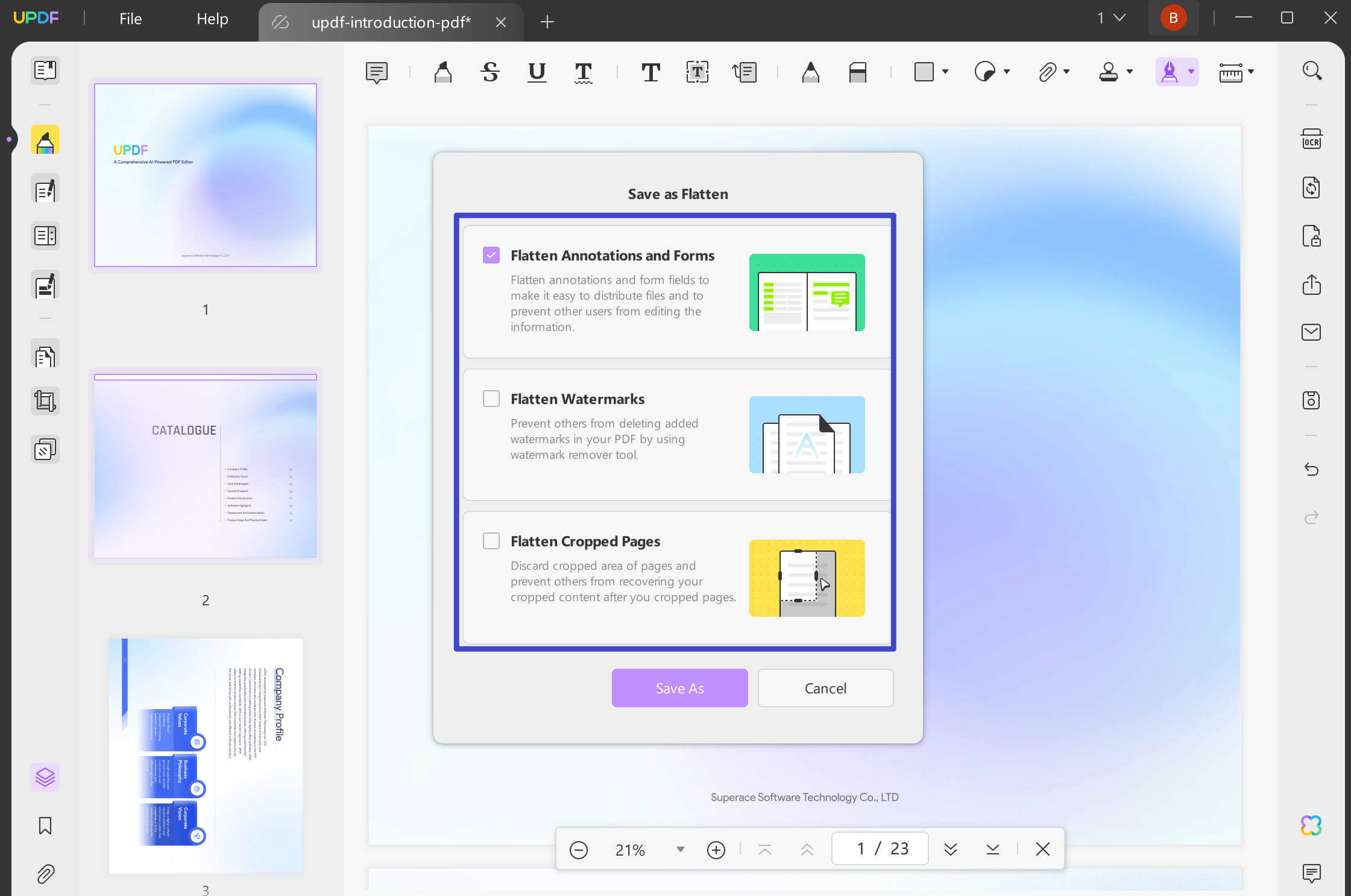 Flatten PDF Files Easily and Protect Your Content – UPDF Flatten PDF Files Easily and Protect Your Content – UPDF