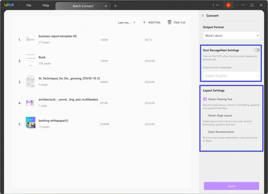 Batch Processing on PDFs with UPDF for Windows | User Guide