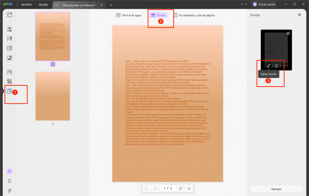 ¿Cómo hacer un PDF transparente? (3 maneras fáciles) | UPDF