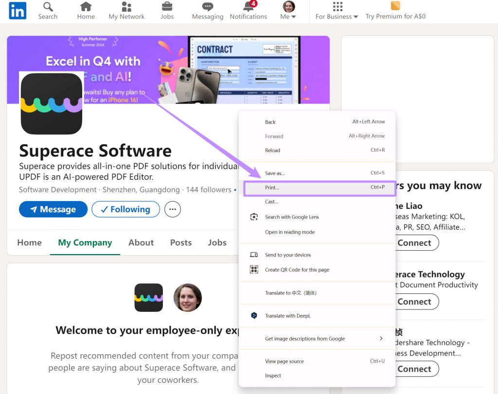 How to Save Linkedin Profile as PDF? (Step by Step)| UPDF