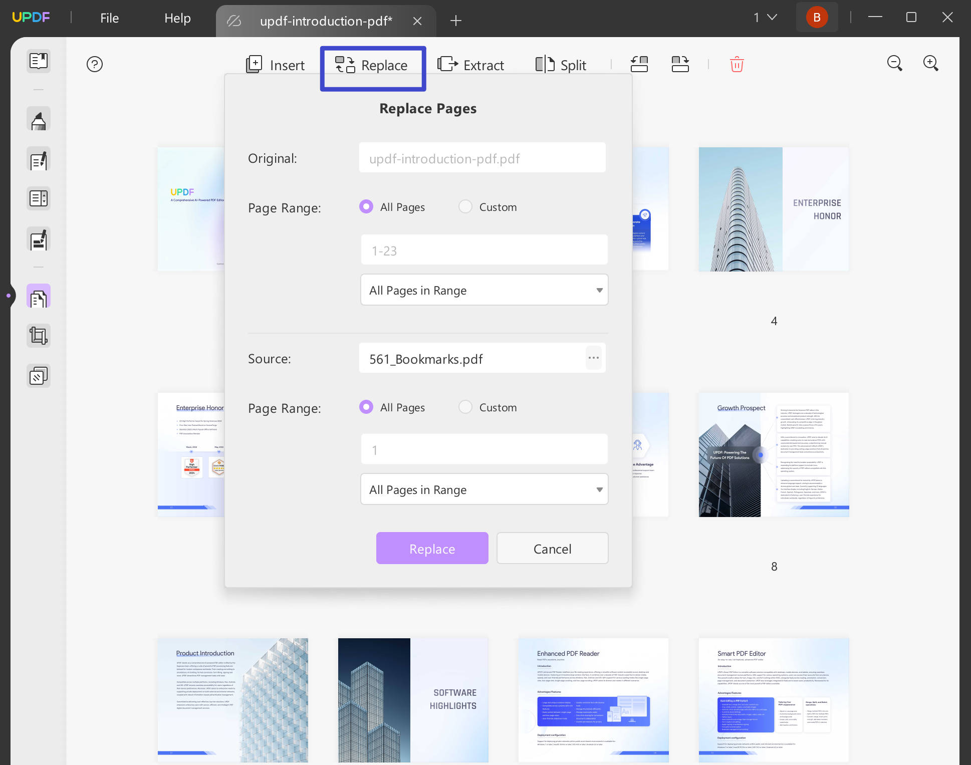 Organize Pages with UPDF for Windows | User Guide