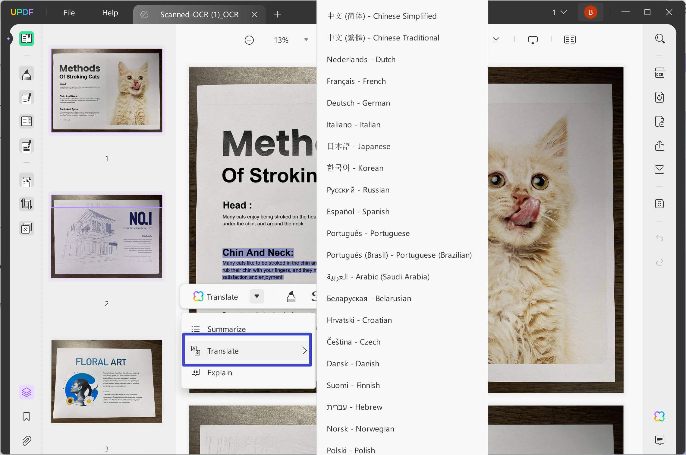 How to Translate Scanned PDF? (AI Methods Included) - UPDF
