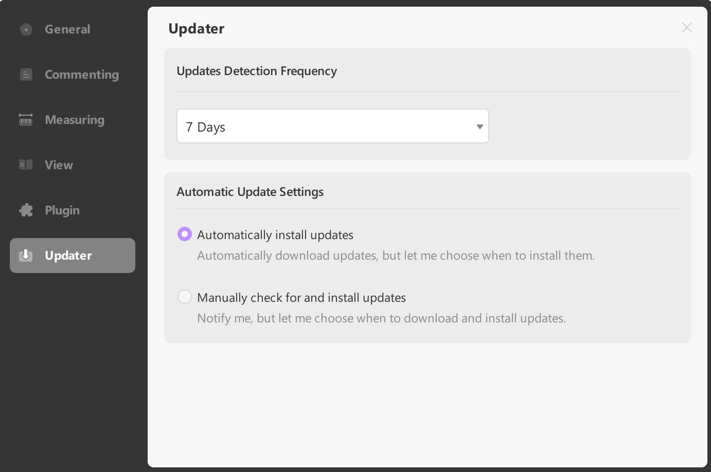 Set Preferences For Updf On Windows User Guide