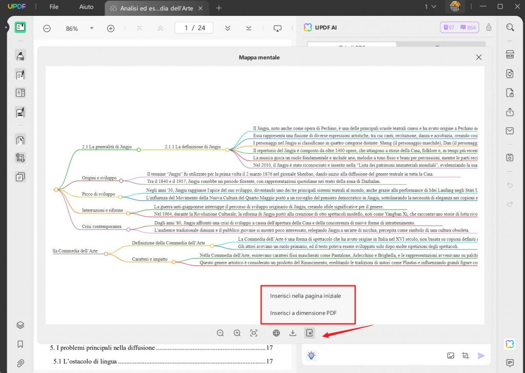 Come crea mappe mentali da PDF con AI | UPDF