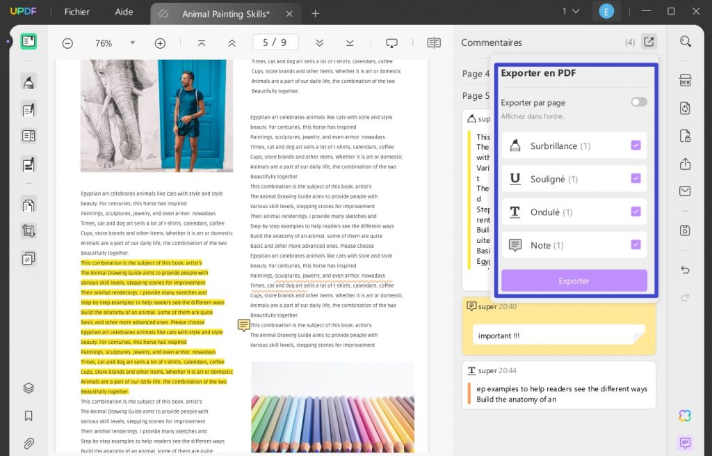 Comment afficher les commentaires dans un PDF ? | UPDF