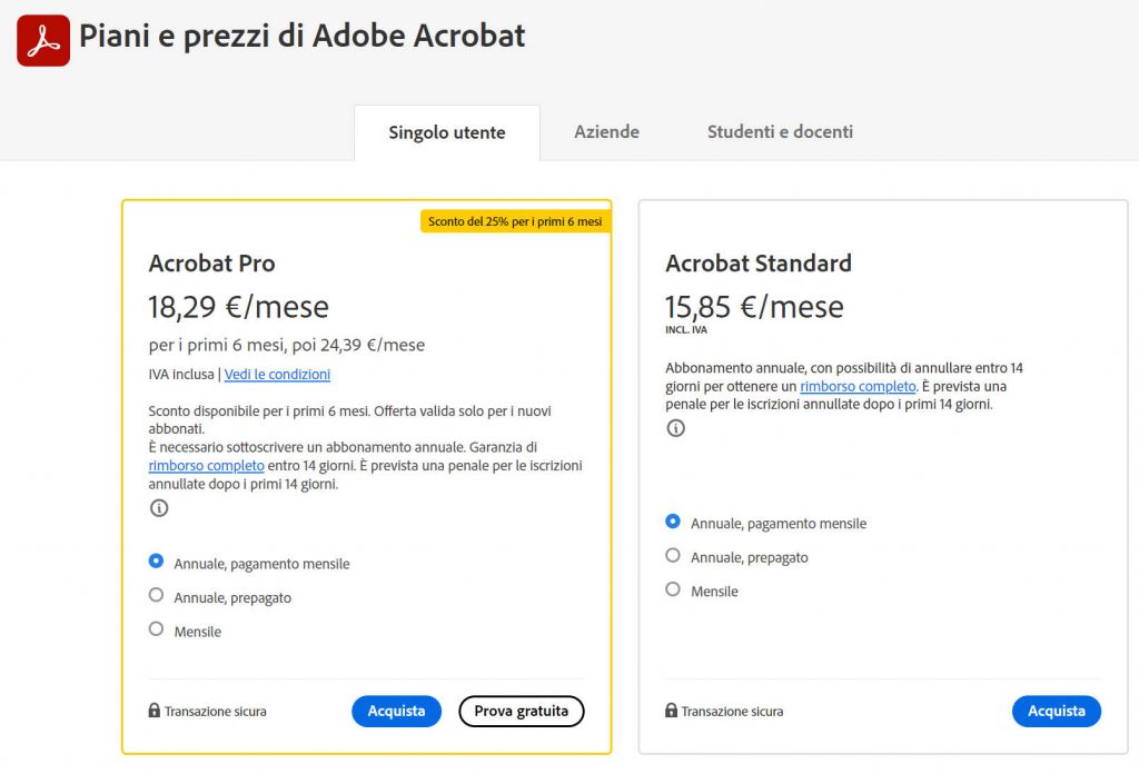 Qual è la differenza tra Adobe Acrobat Standard e Pro | UPDF