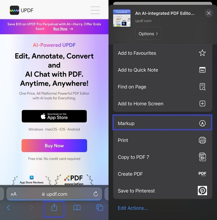 How To Save Website as PDF on iPhone - UPDF