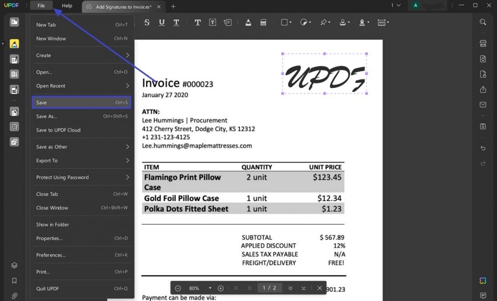 Guide on Effective Methods of Signing an Invoice - UPDF