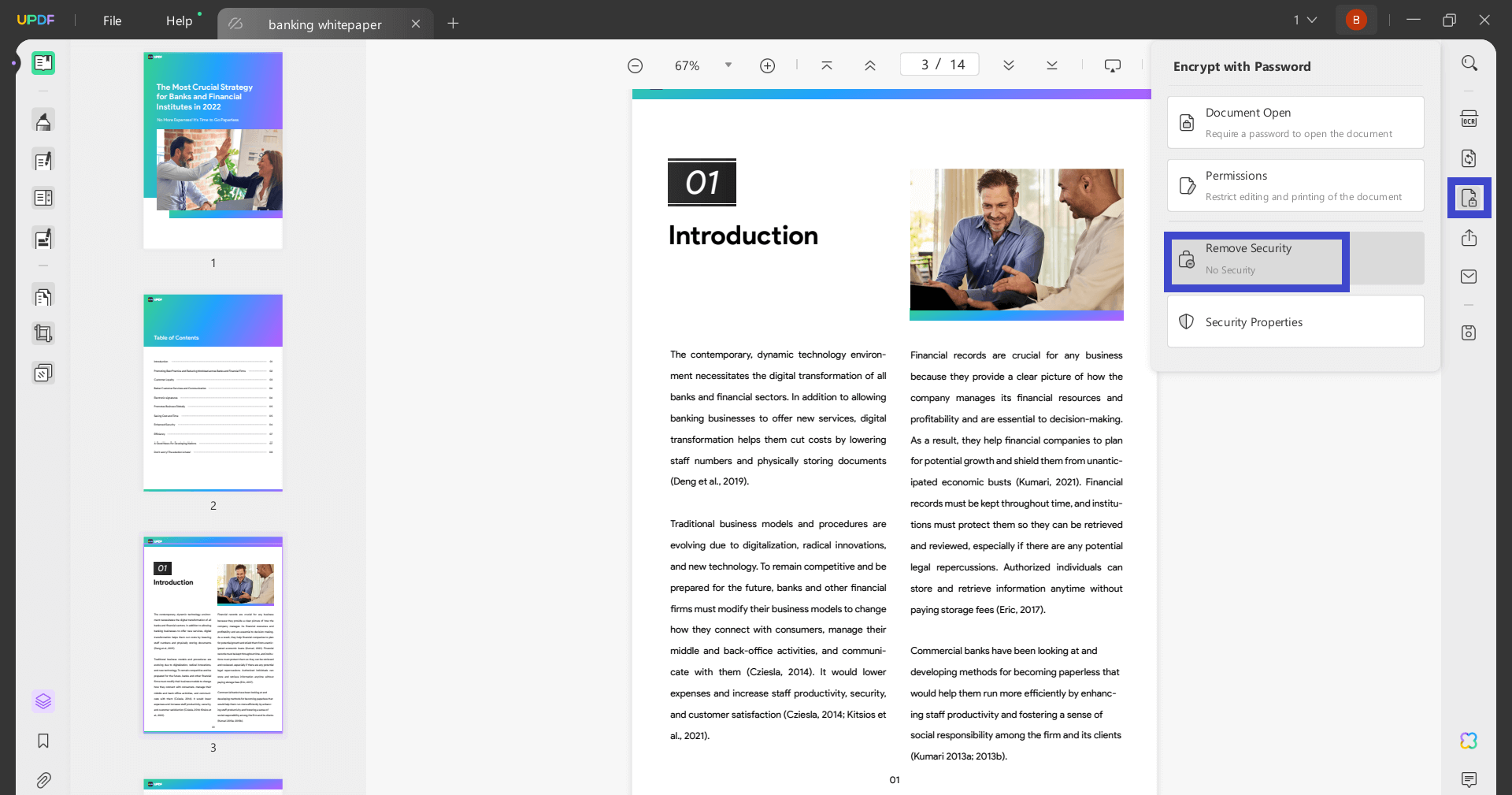 Change Permissions on PDF With/Without Password - UPDF