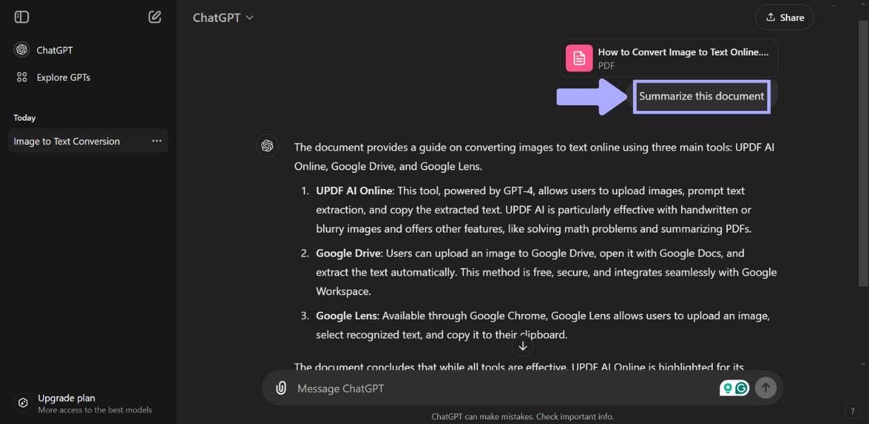 How to Upload PDF to ChatGPT? (Step by Step) | UPDF