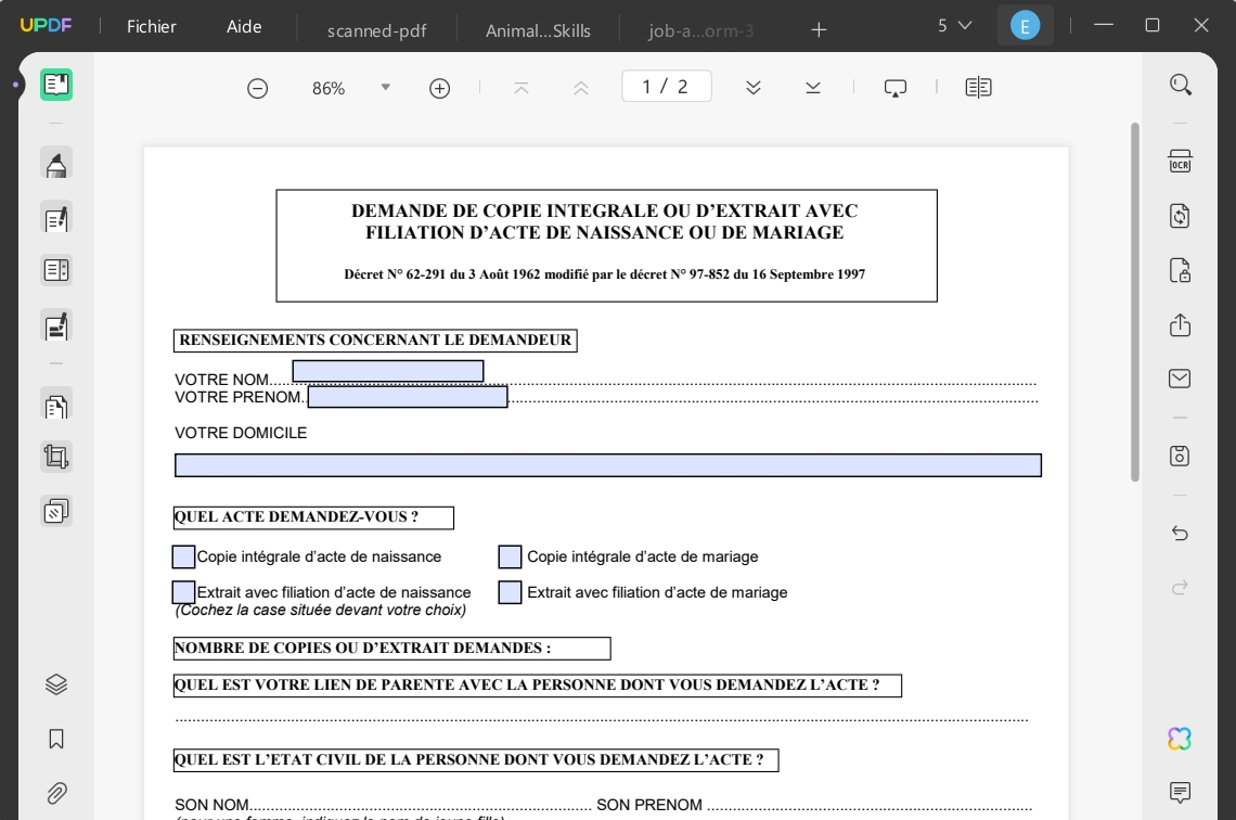 Comment supprimer les champs remplissables de PDF | UPDF