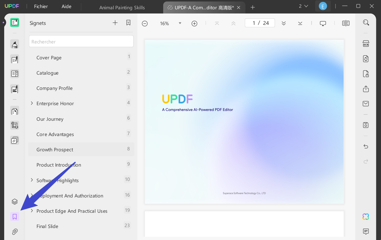 Comment lier la table des matières aux pages d'un PDF | UPDF