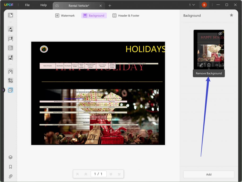 Add PDF Backgrounds Easily with Colors, Images & Tips - UPDF
