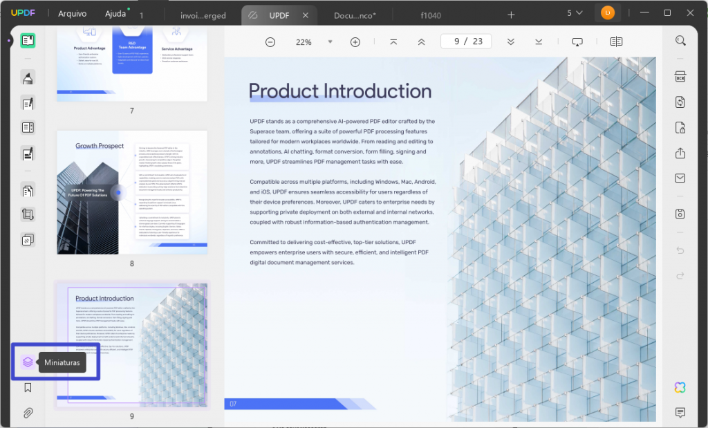 O que é a miniatura PDF e como utilizá-la? | UPDF