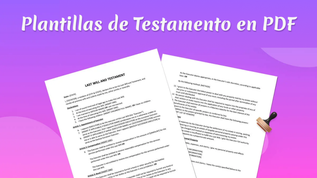 14 Ejemplos de Testamento en PDF para Descargar Gratis | [Official] UPDF
